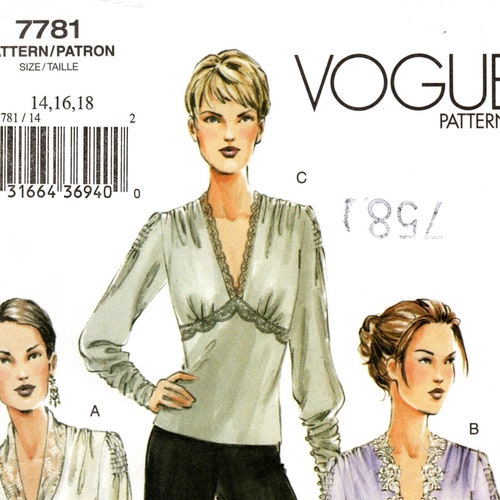 Vogue 2960 Misses Close-fitting Low Neckline Dress Size | Etsy