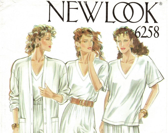 Sz XS Thru XL New Look Pattern 6555 Misses' Loose Fitting, Pullover Top ...