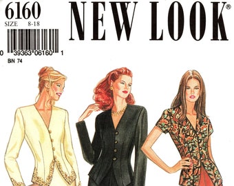 Sz 8 Thru 18 New Look 6119 Misses' Front Buttoned, Princess Seam ...