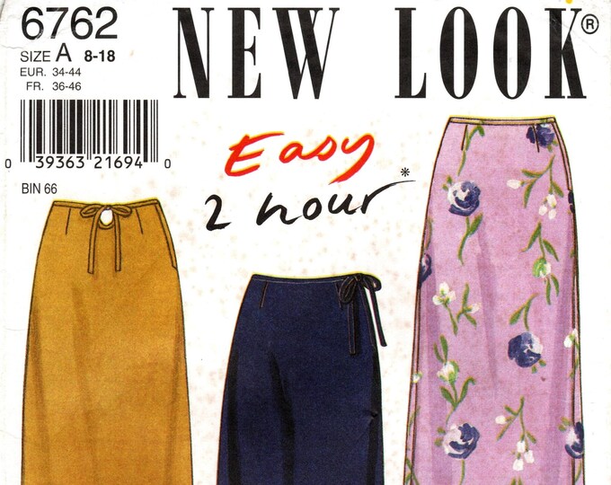 Sz 8 Thru 18 - New Look Skirt Pattern 6762 - Misses' Slim Fitting, Calf ...
