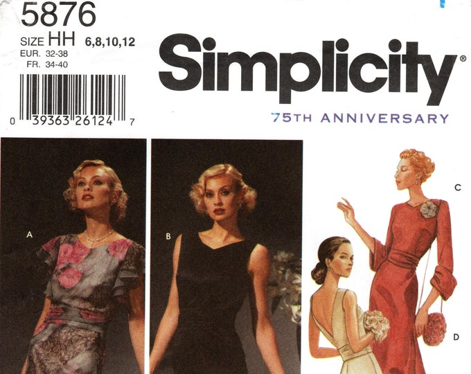 Sz 6/8/10/12 - Simplicity Pattern 5876 by WRIGHTS - Misses' Retro ...