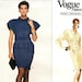 Sz 6/8/10/12 Vogue Dress Pattern V7991 Misses' V-neck Dress Featuring ...