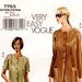 Vogue 7753 Sewing Pattern: Misses' Tunic and Pants, Easy Vogue - Etsy