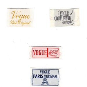 Vogue Patterns Garment Sew-in Labels - VPO, VCD, VSD - U-pick What You ...