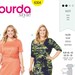 Burda 6304 Knit Dress Sewing Pattern: Scoop Neck, Size 20-30 - Etsy