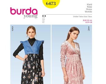 Burda Sewing Pattern 8072 - Misses' Sleeveless, Front Seamed, Dropped ...