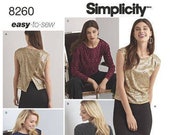 Simplicity Pattern D0544/8260 Misses' Top in Two Lengths - Etsy