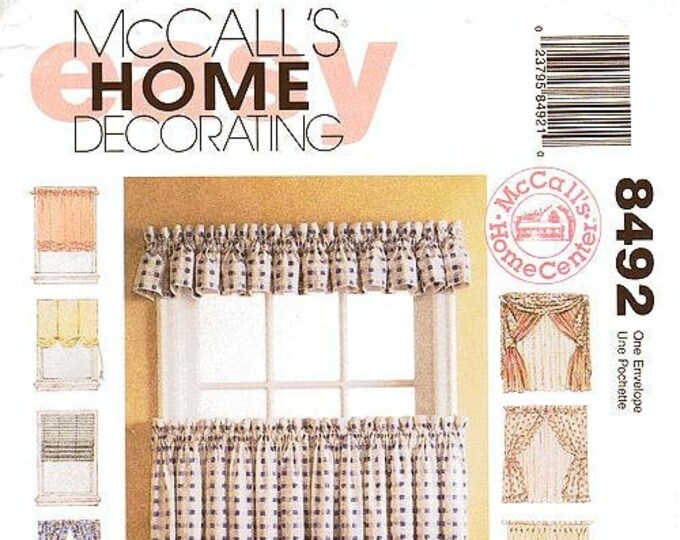 Mccall's Home Decor Pattern 8492 - Window Treatments - Curtains ...