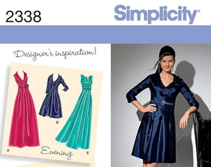 Vintage 1930s Dress Pattern Simplicity 1444 Misses' Asymmetrical or Bow ...