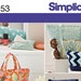 Simplicity Sewing Pattern 1153 - Misses' Bag Assortment - Purse, Tote ...