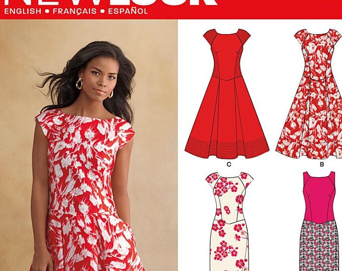 New Look A6094 Sewing Pattern: Misses' Princess Seam Dress (sizes 8-18 ...