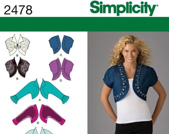 Simplicity Sewing Pattern 1943, Misses' Knit and Woven Jackets With ...