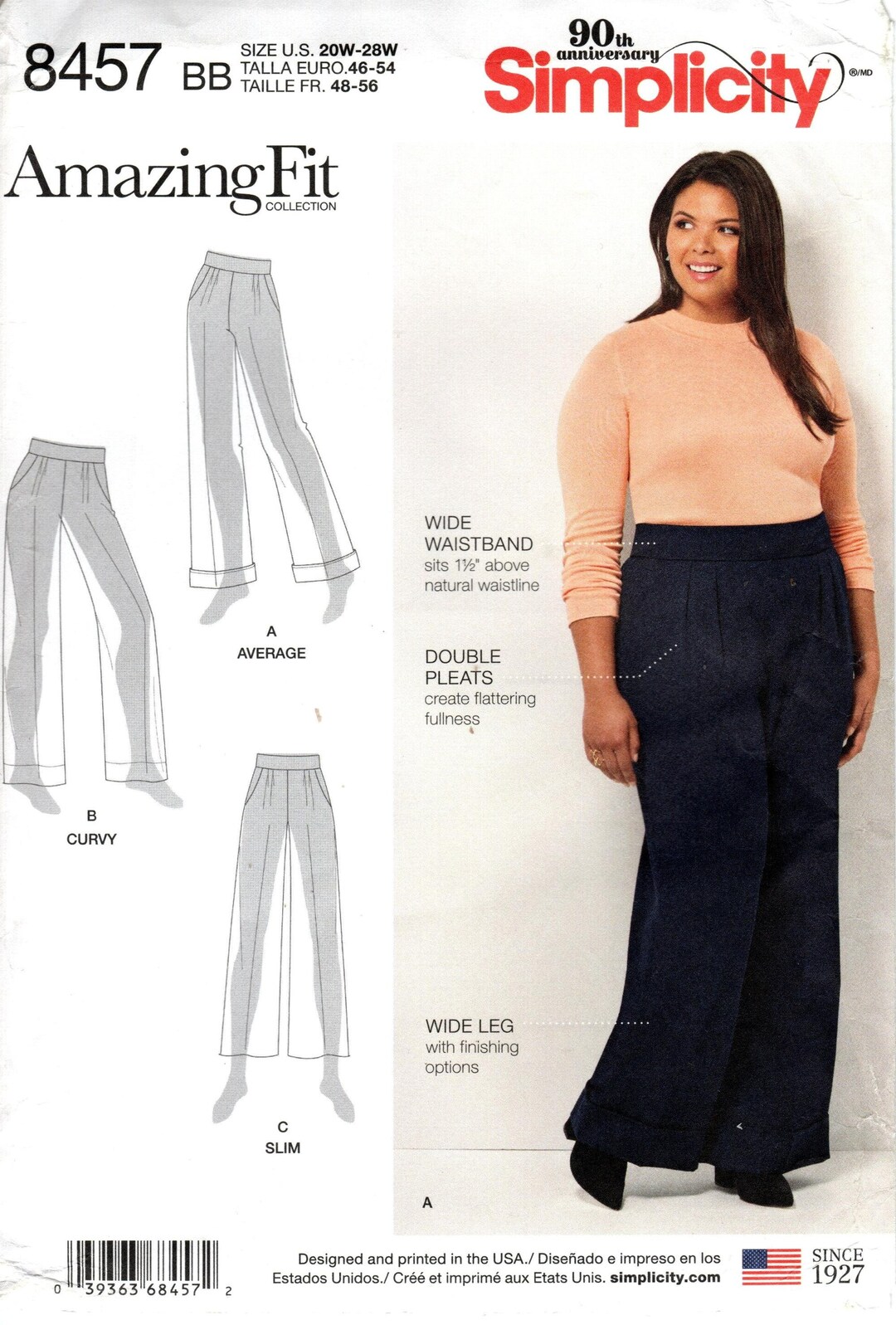 Simplicity Sewing Pattern 8457 Women's Cropped or Full Length Pants ...