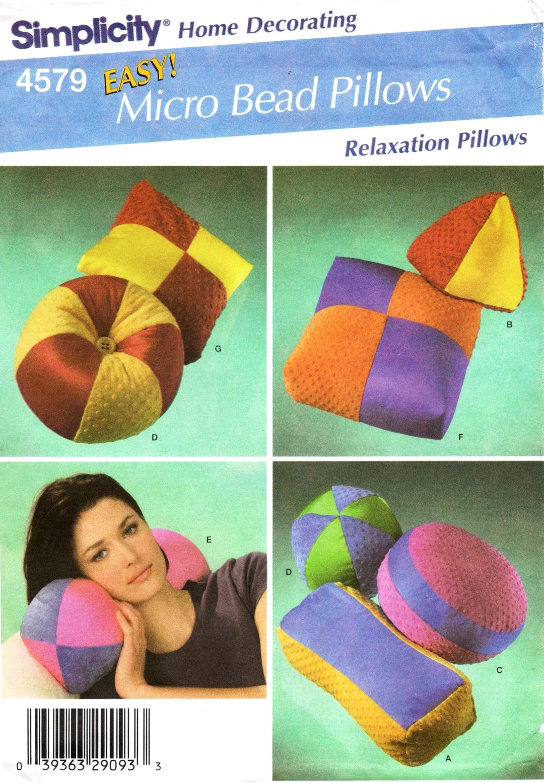 Simplicity Micro Bead Pillow Pattern 4579: Eight Shapes (OOP) - Etsy