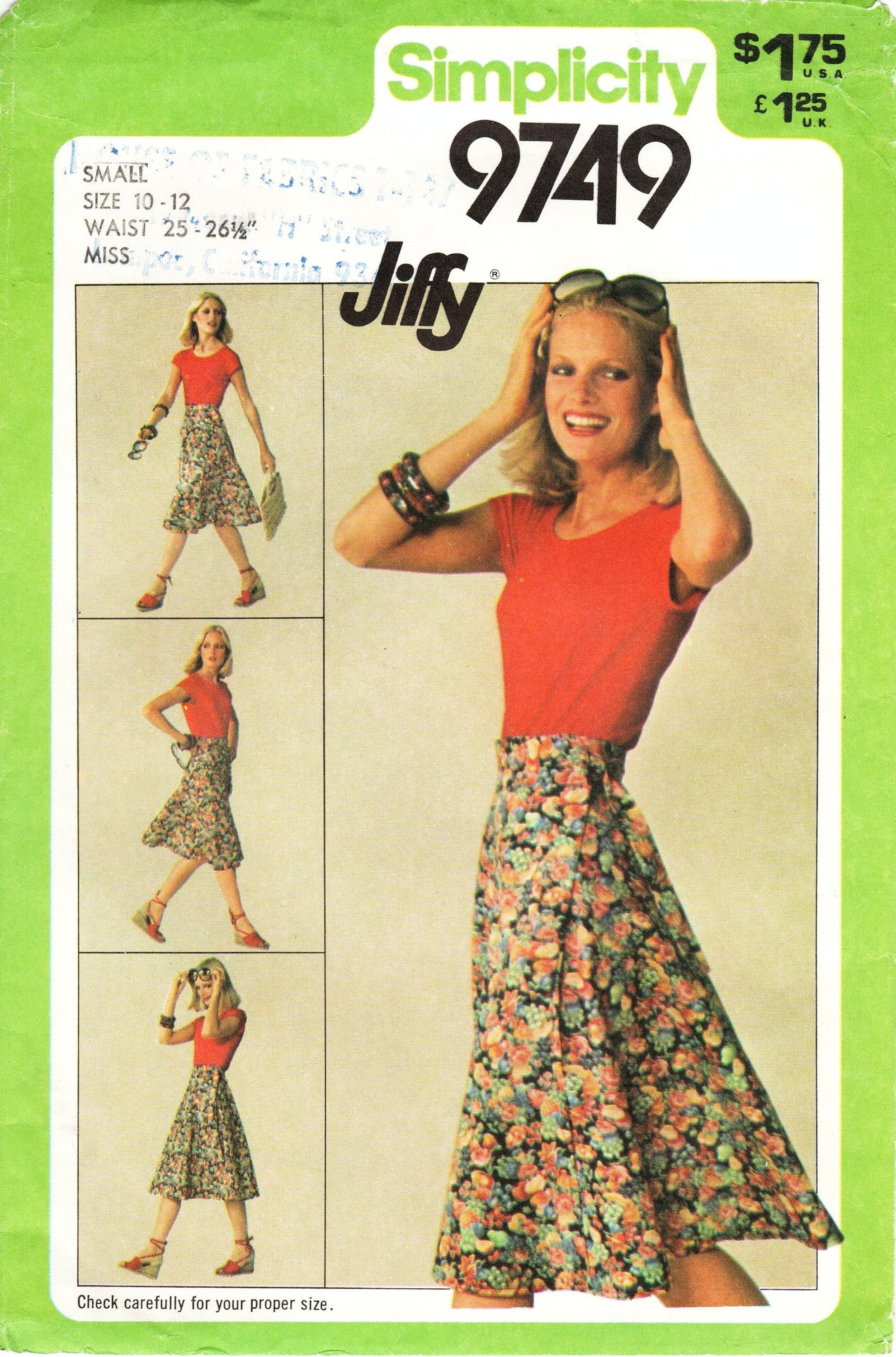 Sz 10/12 Small 80's Simplicity Pattern 9749 - Etsy