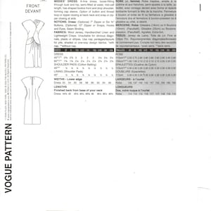 Vogue Sewing Pattern V2787 - Misses' Shaped Bodice Dress - 40's Dress ...