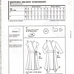 Burda Sewing Pattern 6574 - Misses' Flared Wrap Dress With V-neck, Side ...