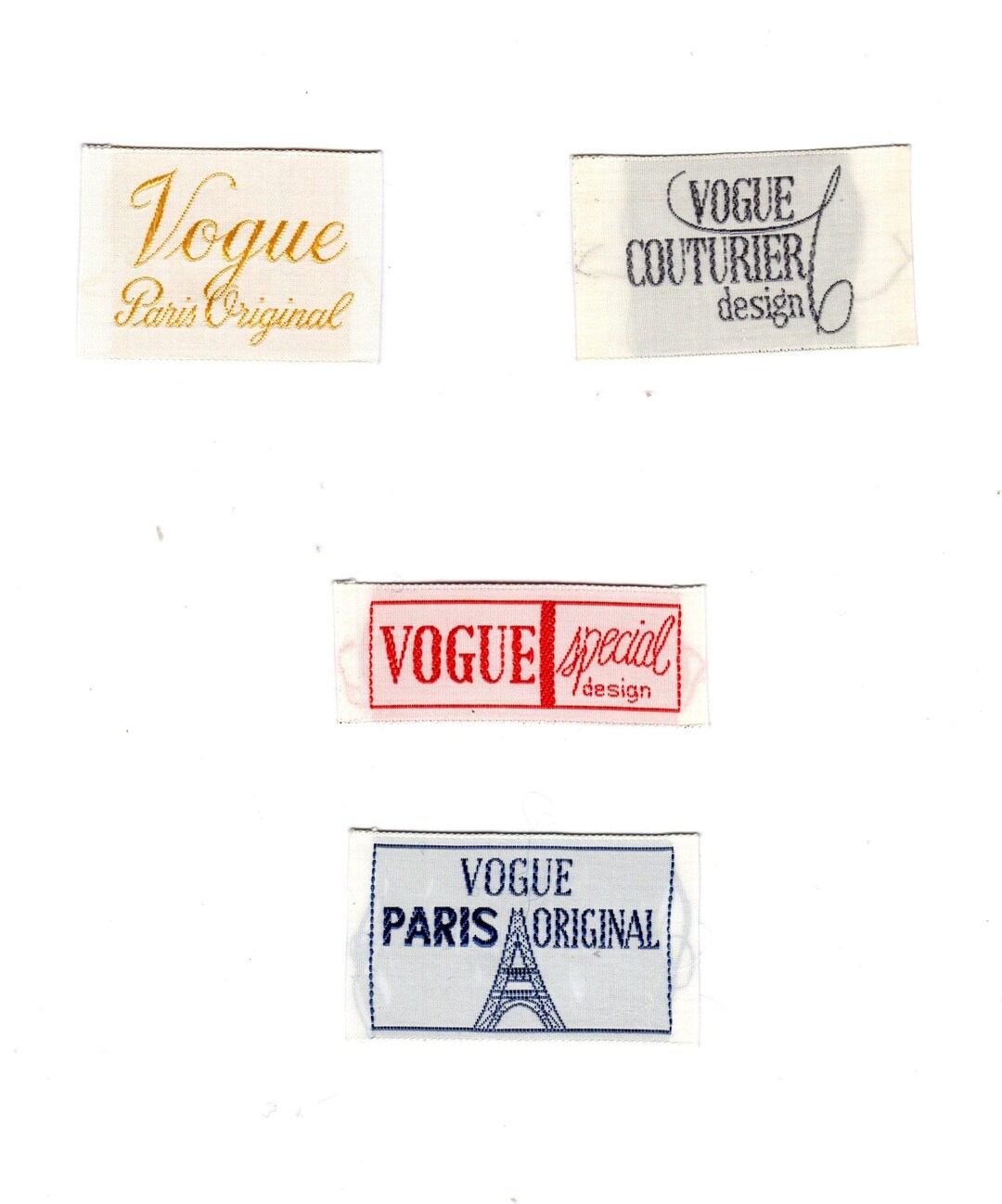 Vogue Patterns Garment Sew-in Labels - VPO, VCD, VSD - U-pick What You ...