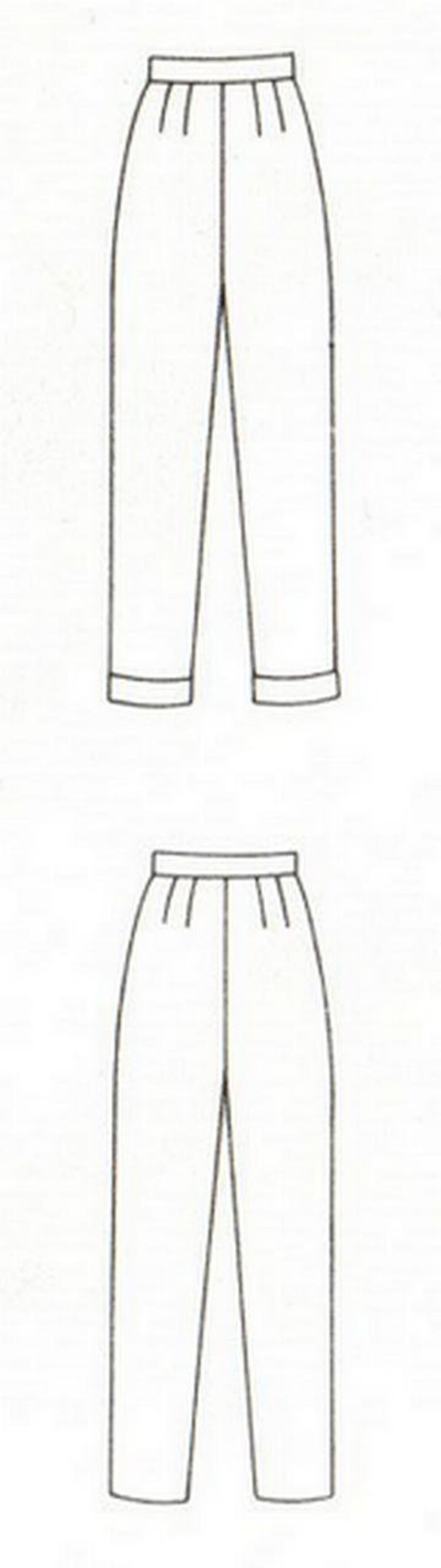 Sz 6 Thru 16 New Look Pattern 6107 Misses' Slim Fitting, Tapered Leg ...