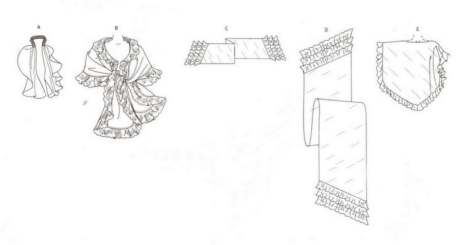 Vogue Accessories Pattern V7840: Wraps, Poncho & Scarves (OOP) - Etsy
