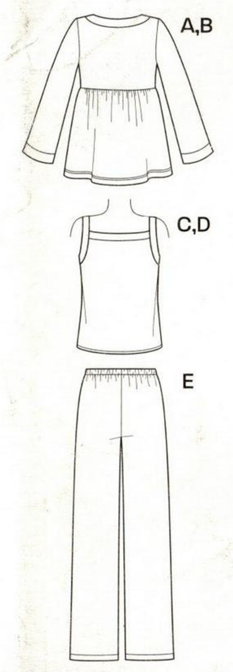 Sz 8 Thru 18 New Look Pattern 6763 Misses' Banded Neckline, Fitted Tank ...