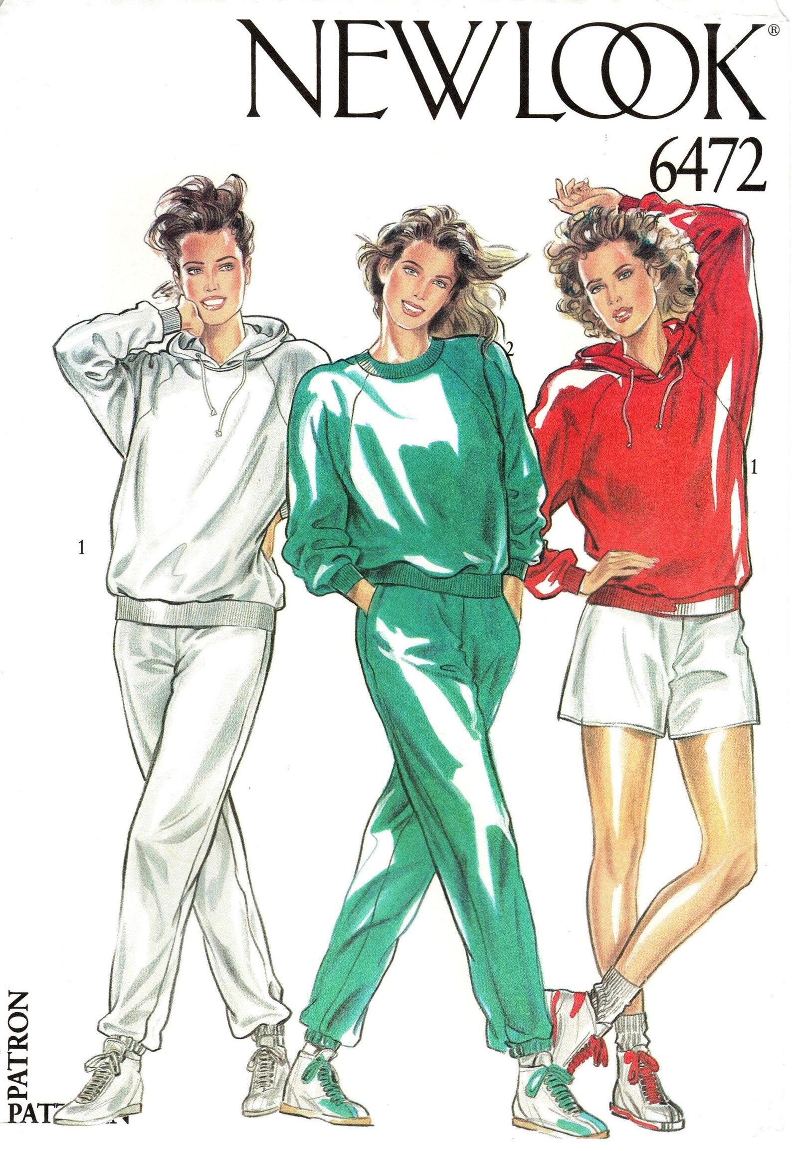 Sz 8 Thru 18 New Look Pattern 6444 Misses' Activewear Ribbed Knit ...