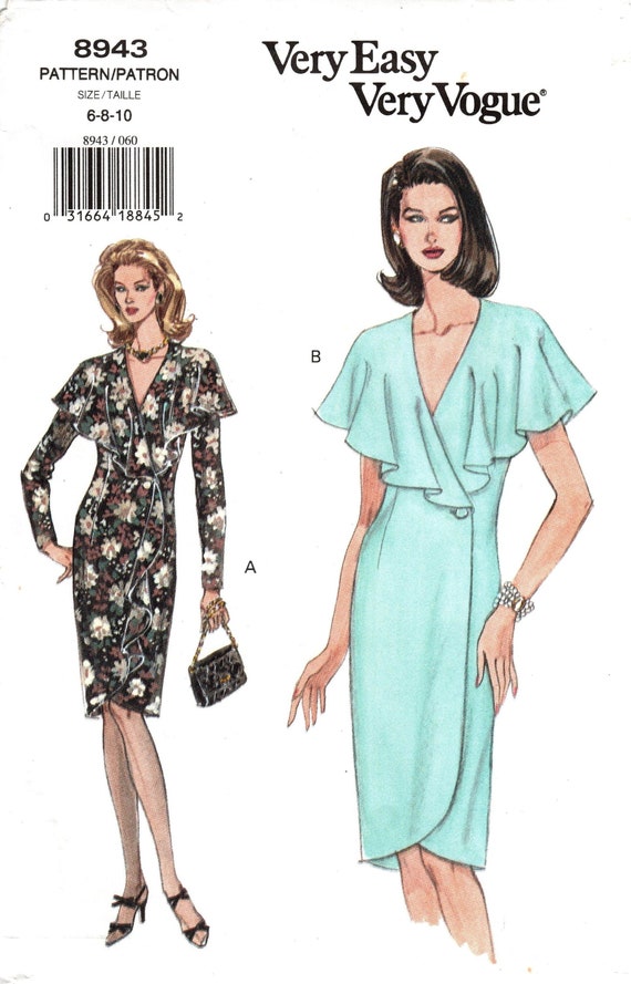 Sz 6/8/10 Vogue Pattern 8943 Misses' Semi-fitted V | Etsy