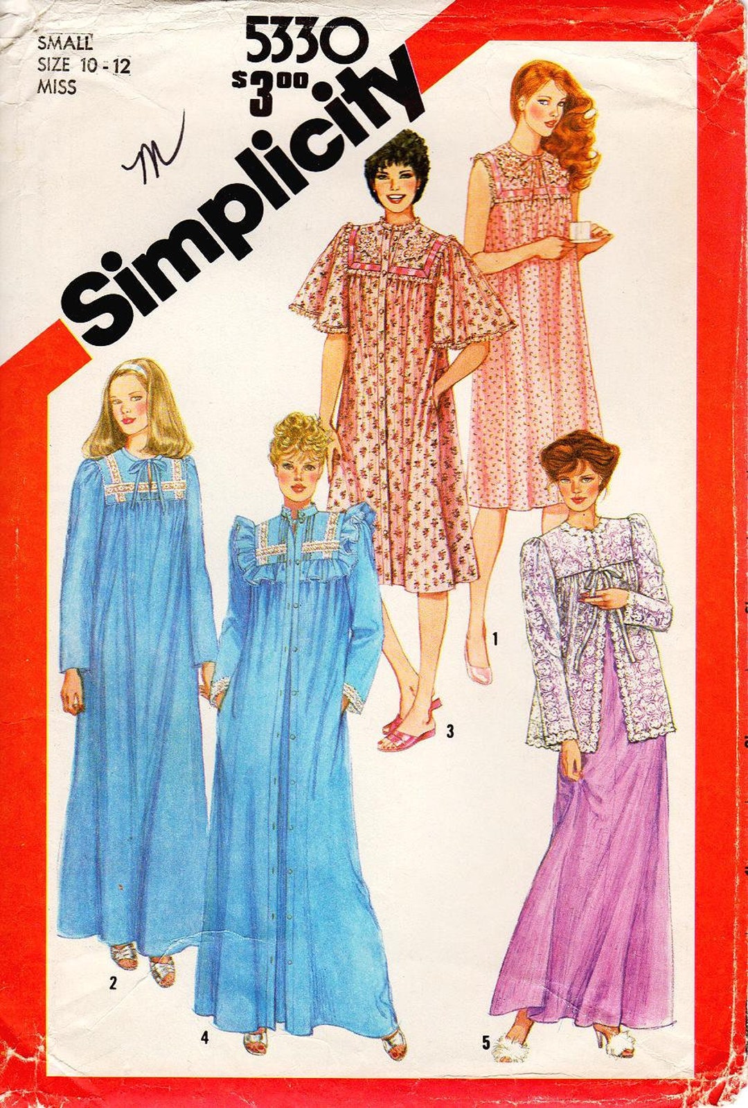 Sz 10/12 Small - 80's Simplicity Pattern 5330 - Misses' Pullover ...