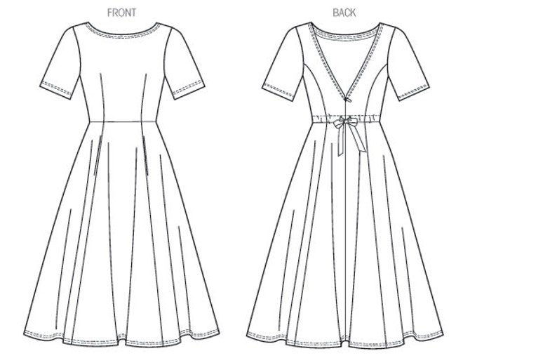 Sz 6/8/10/12/14 Vogue Dress Pattern V1397 by TRACY REESE Misses' Flared ...