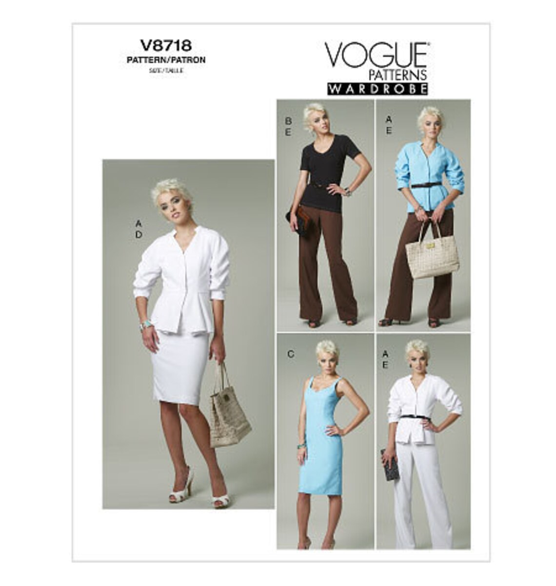 Sz 6/8/10/12 Vogue Wardrobe Pattern V8718 Misses' - Etsy