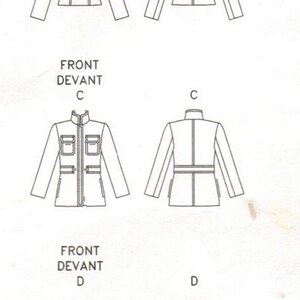 Vogue Sewing Pattern 2614: Misses' Jacket With Multiple Collar, Closure ...