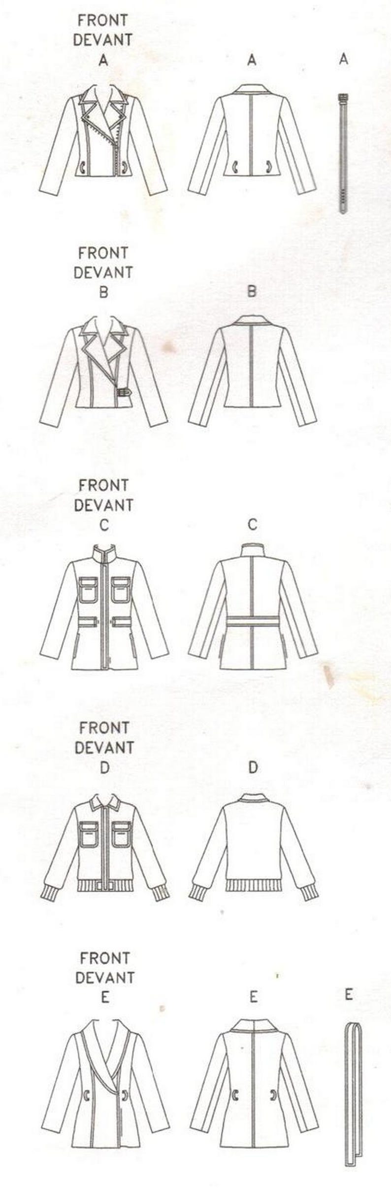 Vogue Sewing Pattern 2614: Misses' Jacket With Multiple Collar, Closure ...