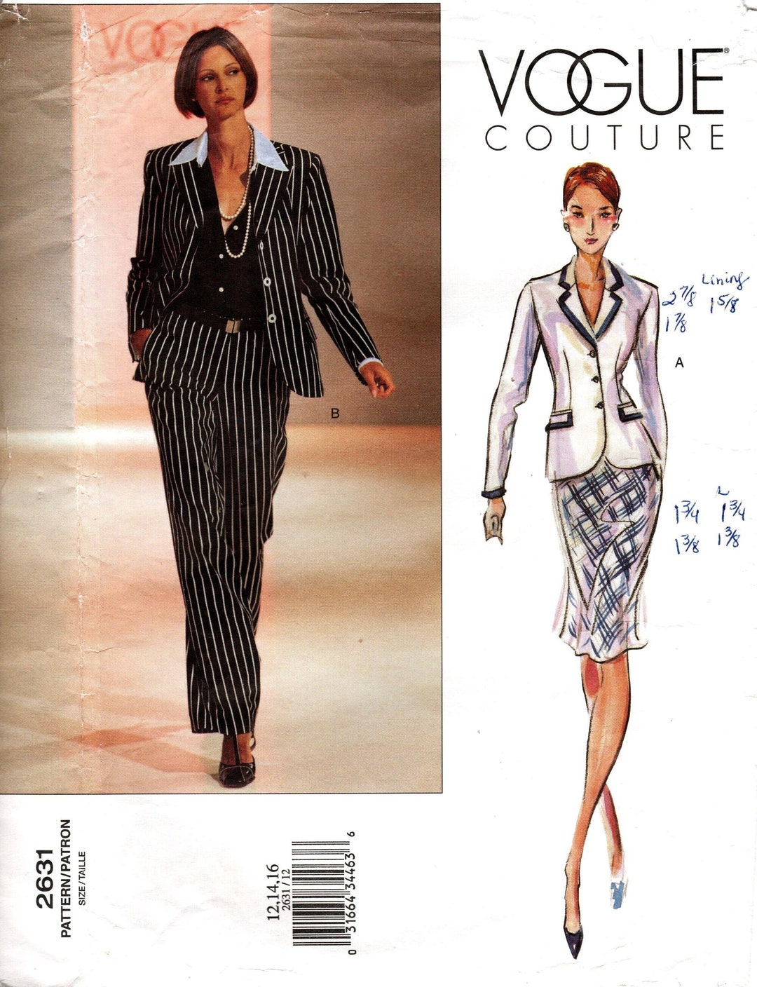 Vogue Separates Pattern 2631: Misses' Jacket, Blouse, Skirt & Pants ...