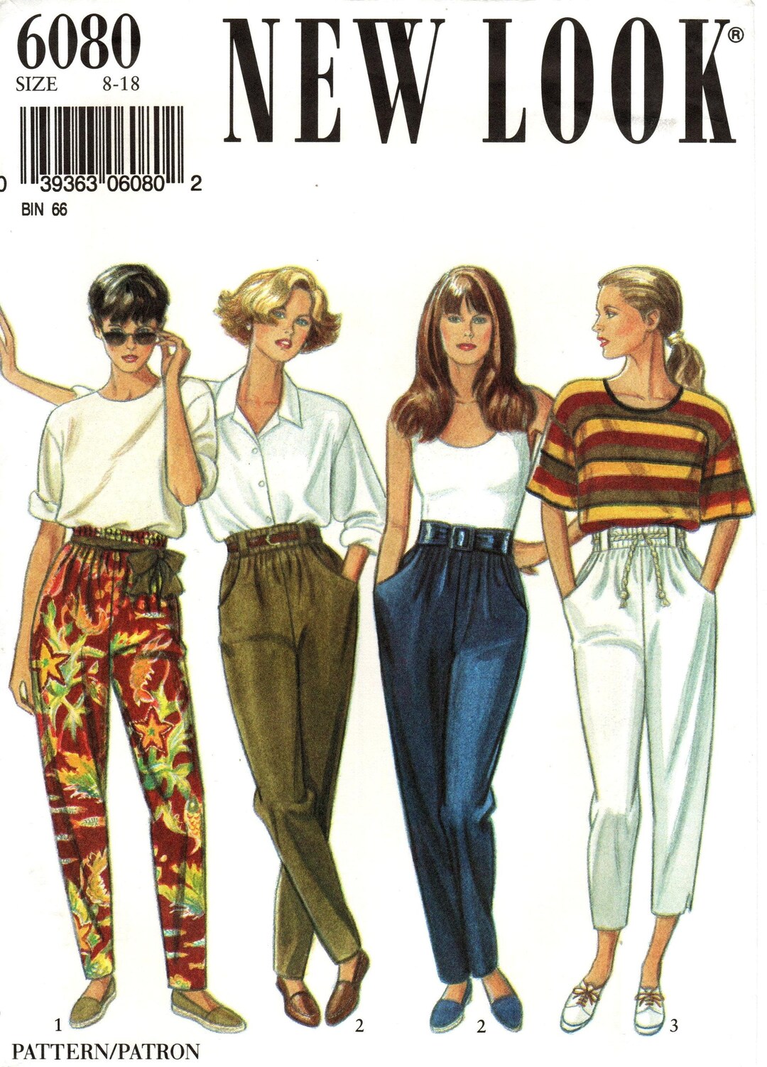 New Look 6080 Pants Sewing Pattern: Misses' Sizes 8-18 - Etsy