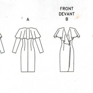 Sz 6/8/10 - Vogue Pattern 8943 - Misses' Semi-fitted, V- Neckline, Cape ...