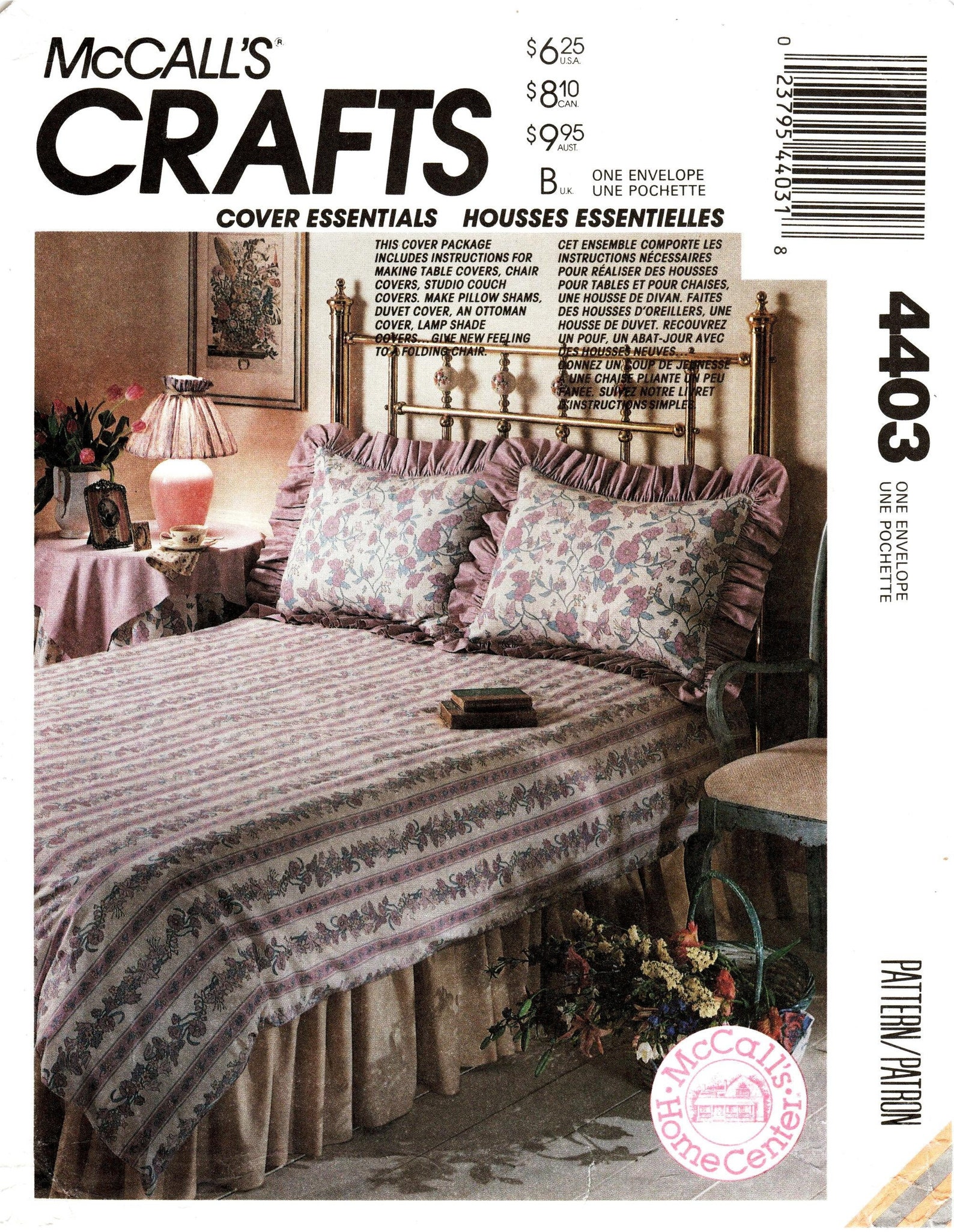 Mccall's Home Decor Pattern 4403 Cover Essentials Make - Etsy