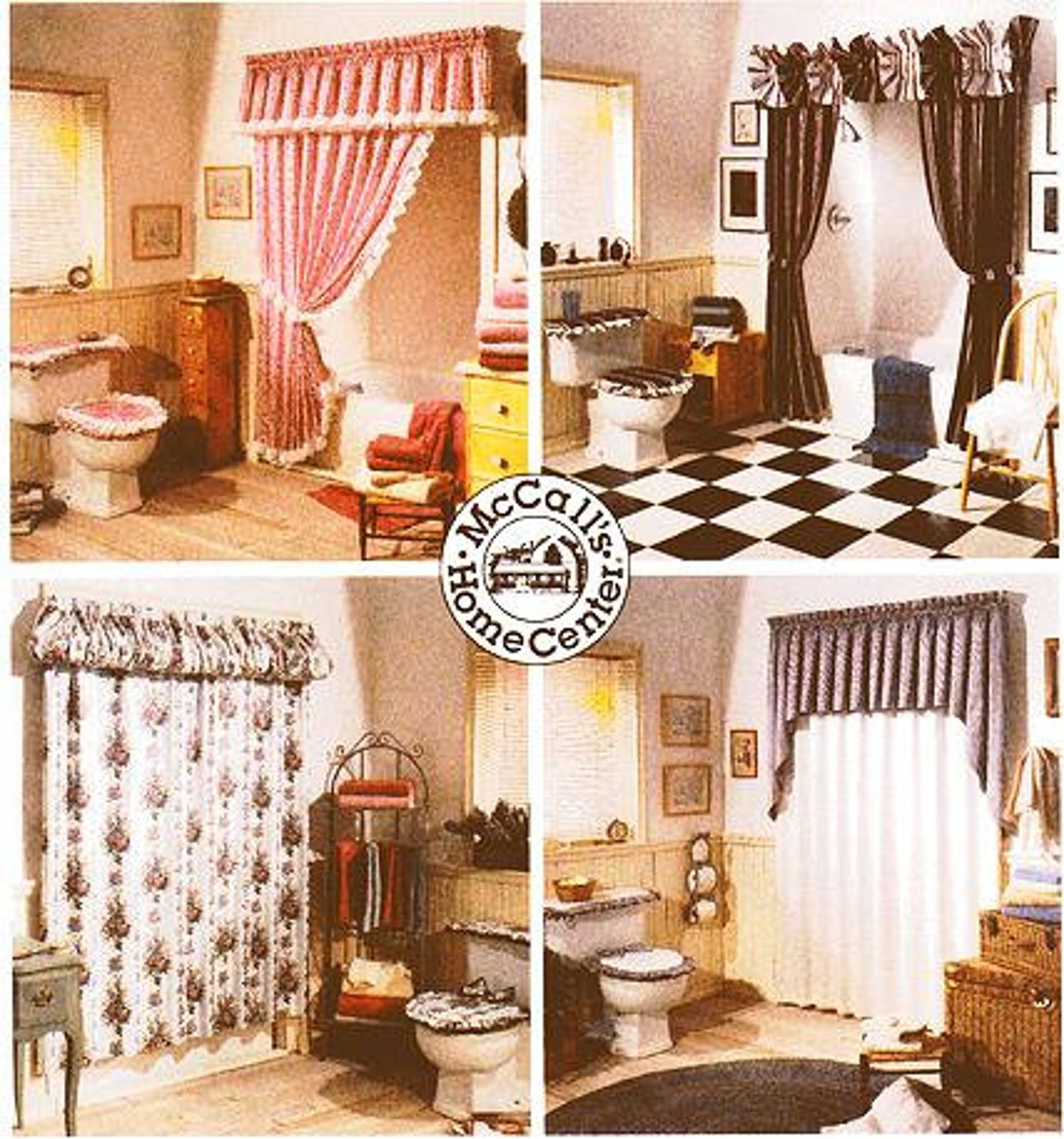 Mccall's Sewing Pattern 8658 Bathroom Decor Essentials Shower Curtains ...