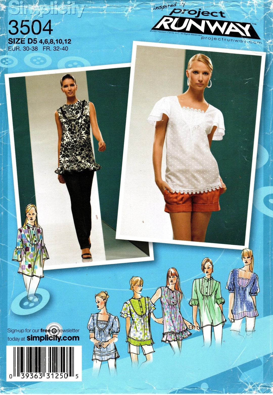 Simplicity Sewing Pattern 3504 by PROJECT RUNWAY - Misses' Loose ...
