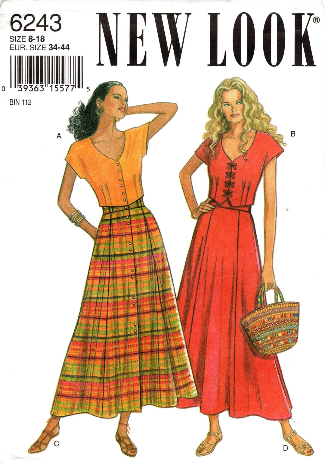 Sz 8 Thru 18 - New Look Separates Pattern 6243 - Misses' Cropped Length ...