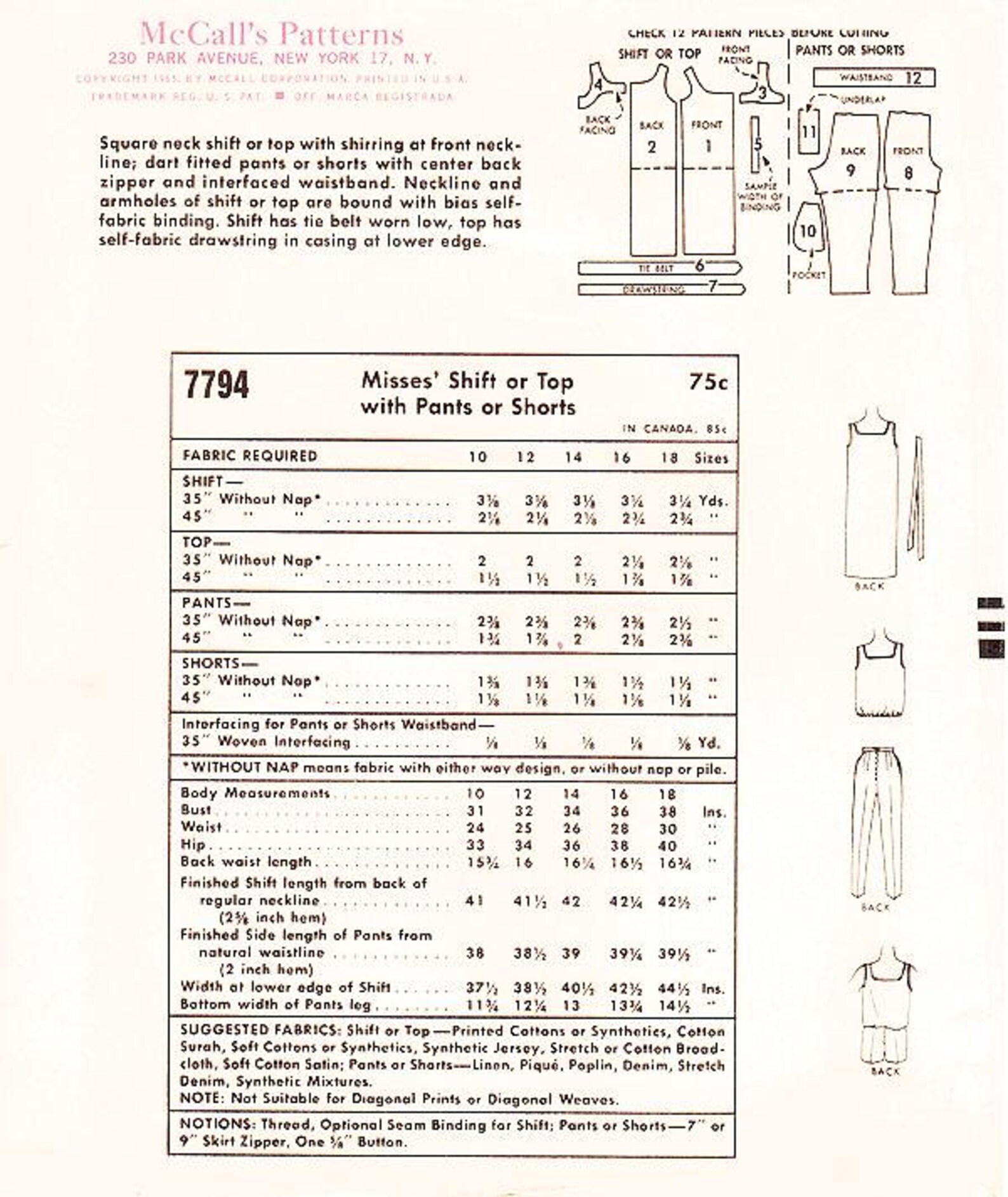 Vintage 1960s Shift Dress Sewing Pattern Mccall's 7794 - Bust 36 - Etsy