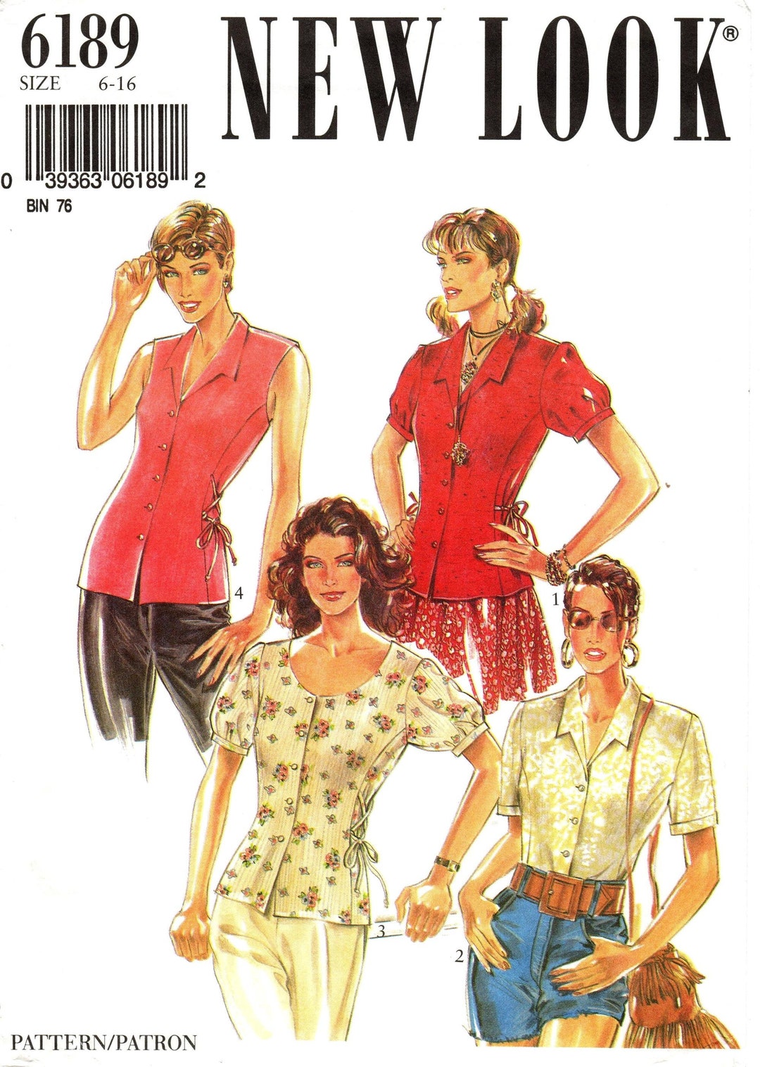 New Look 6189 Top Pattern: Misses' Princess Seam Blouse (sizes 6-16) - Etsy