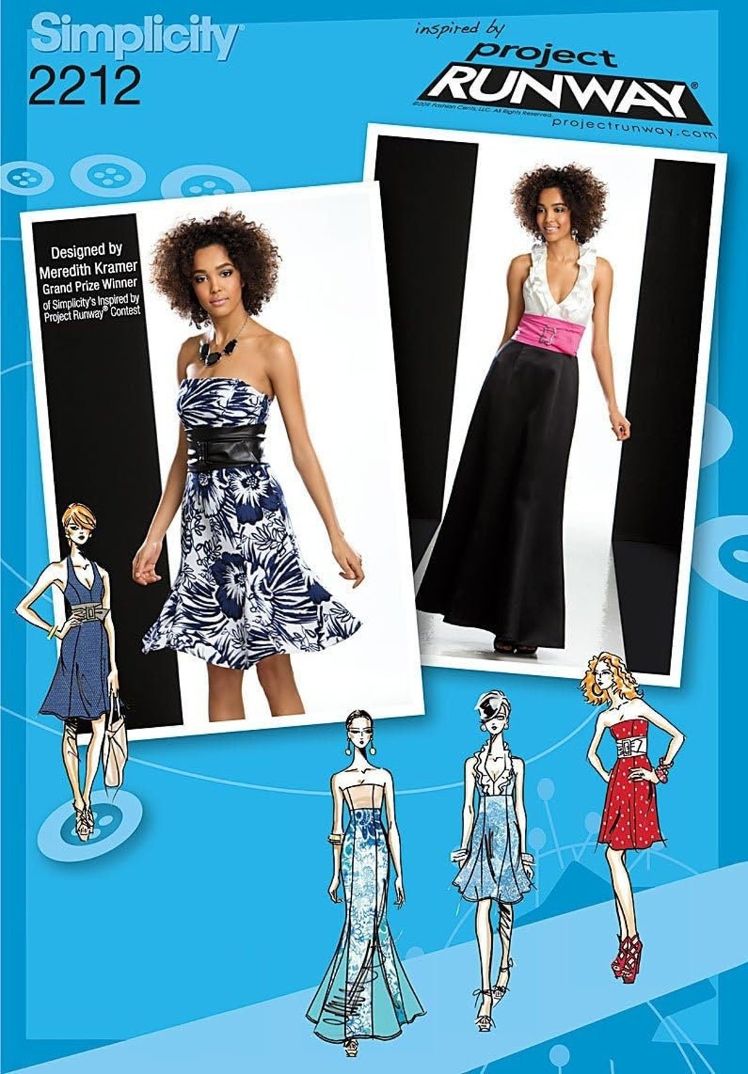 Simplicity 2212 Dress Sewing Pattern: Project Runway, Misses' Size 12 ...