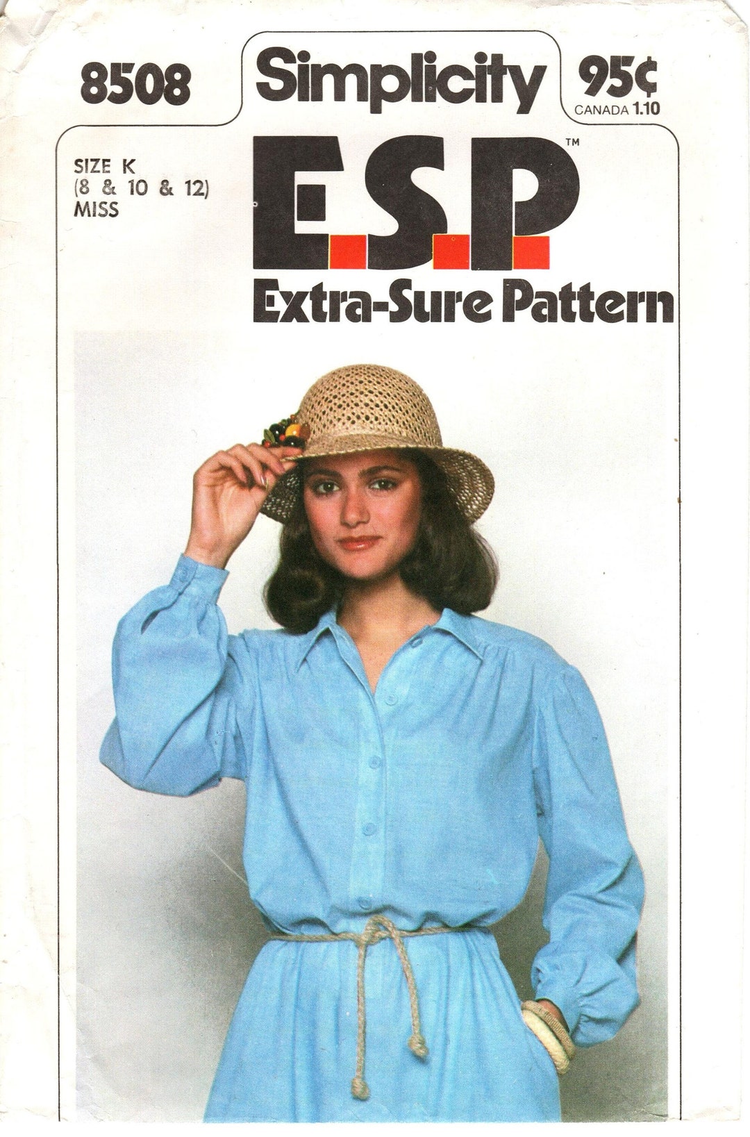 Simplicity 8508 Shirt-dress Pattern: Misses' Size 8/10/12, 1978 - Etsy
