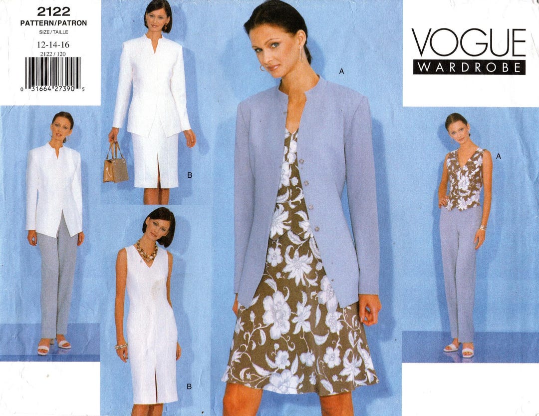 Vogue Sewing Pattern 2122: Misses' Wardrobe, Size 12/14/16 - Etsy