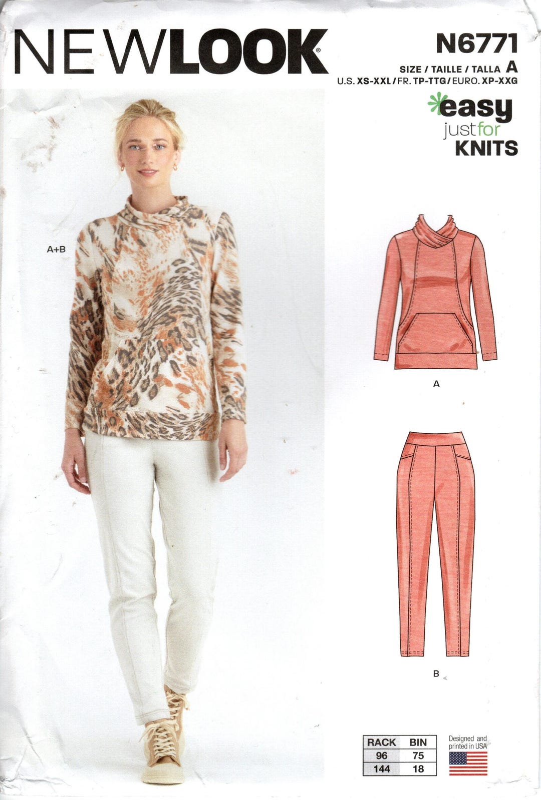 New Look Knit Top and Pants Sewing Pattern N6771 - Misses XS-XXL - Etsy