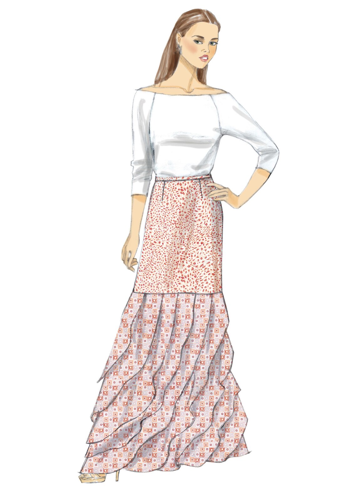 Pick Your Size Vogue Skirt Pattern V9173 Misses' | Etsy