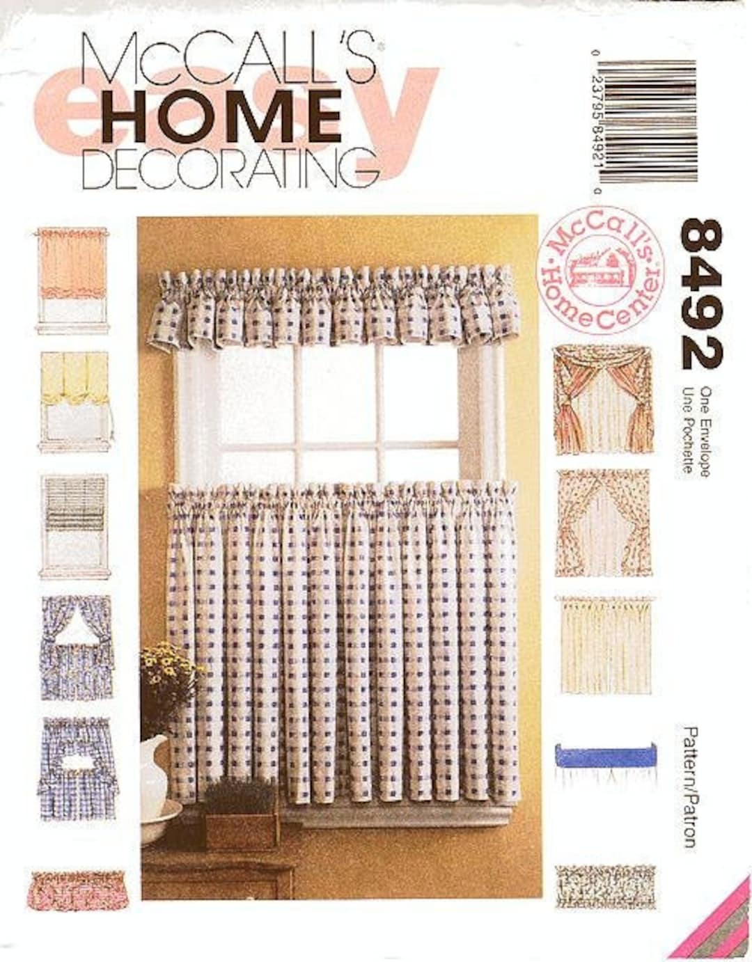 Mccall's Home Decor Pattern 8492 Window Treatments Curtains, Valances ...