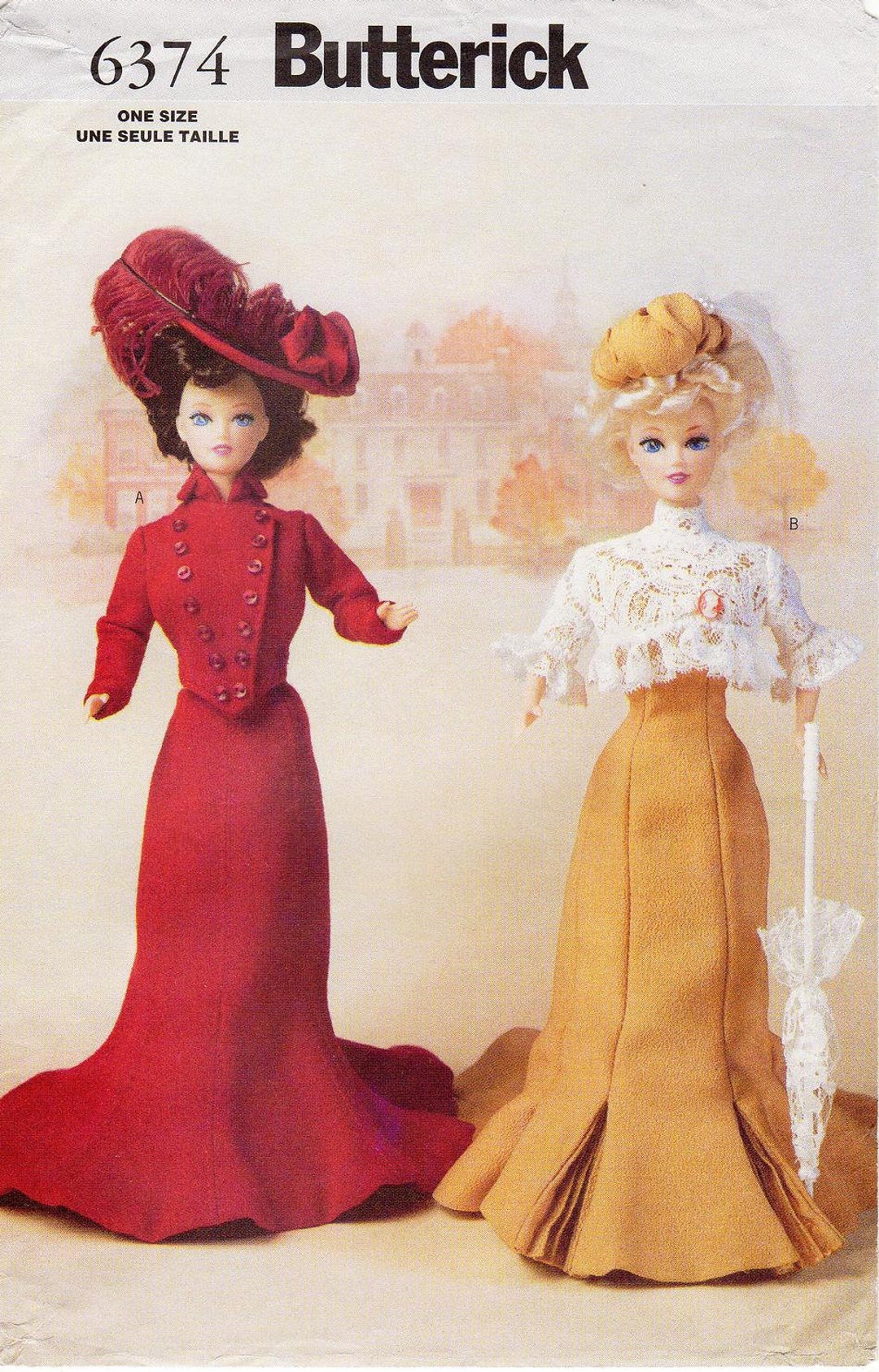 Butterick Sewing Pattern 6374 - the Delineator Girls - Circa 1900 Doll ...