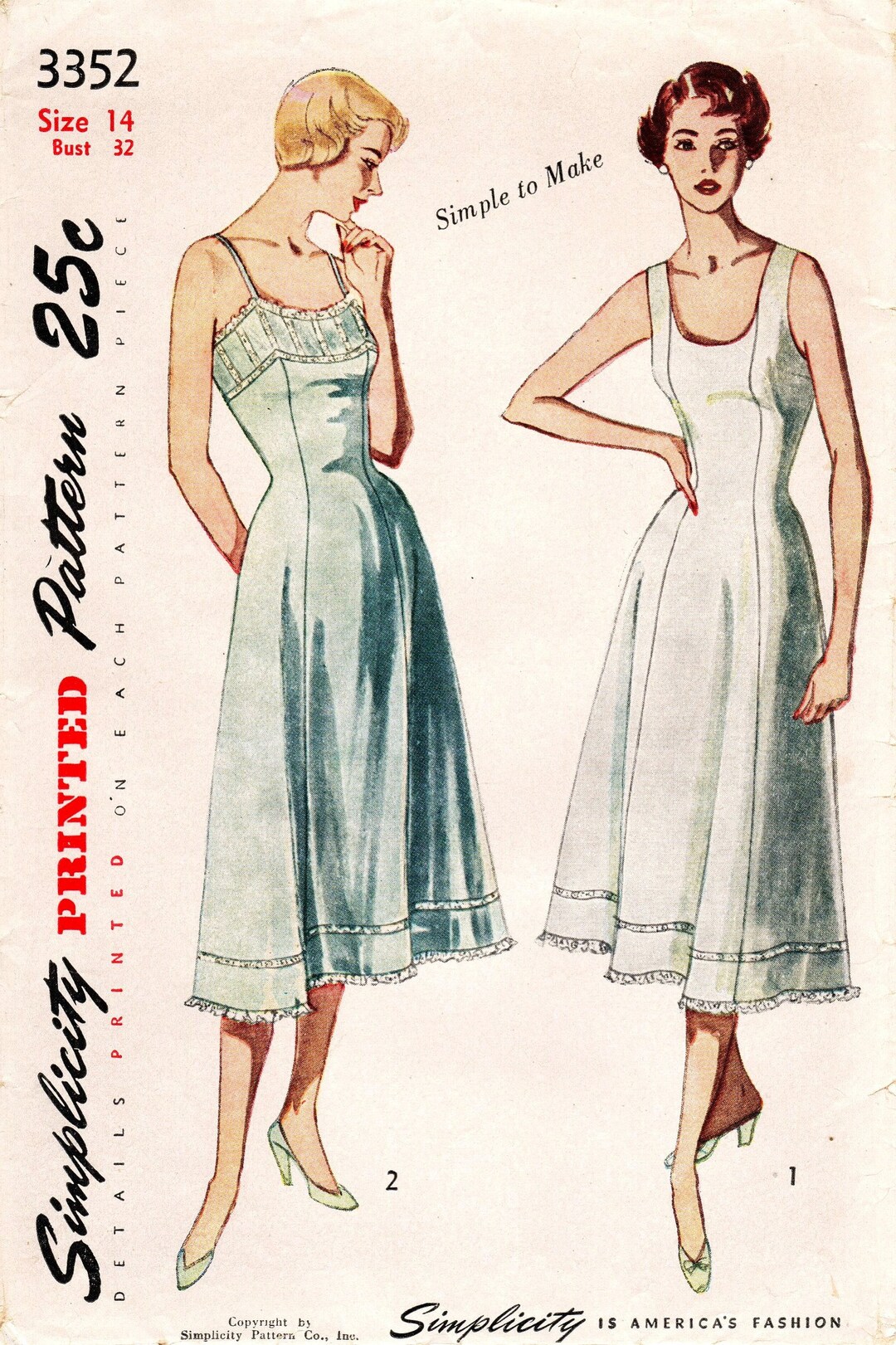 Simplicity Sewing Pattern 3352 - Misses' & Women's Princess Seam Full ...