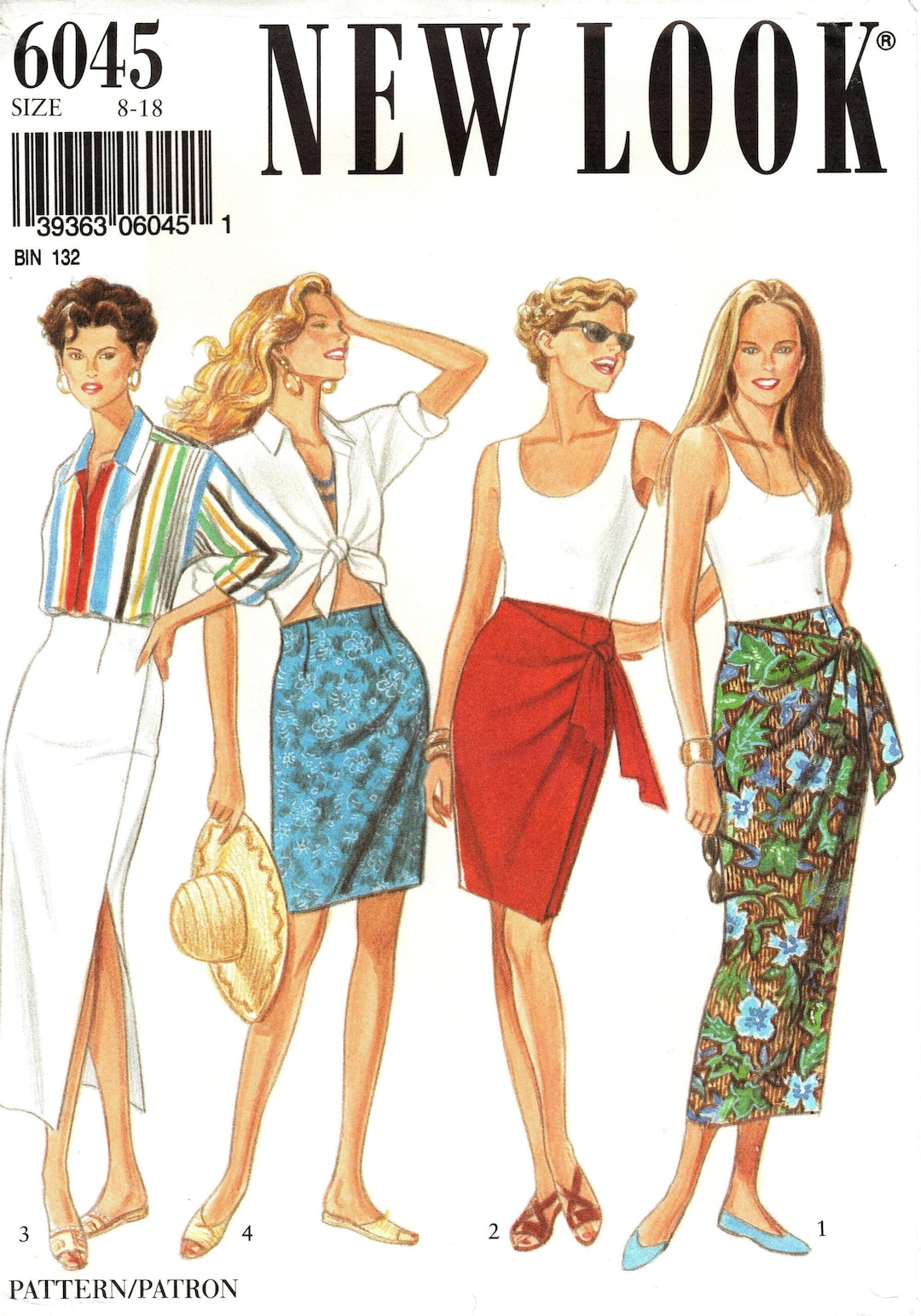 New Look Skirt Pattern 6045: Misses' Sizes 8-18 - Etsy